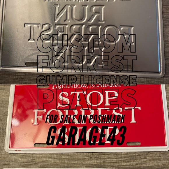 Other | Custom Forrest Gump License Plates | Poshmark